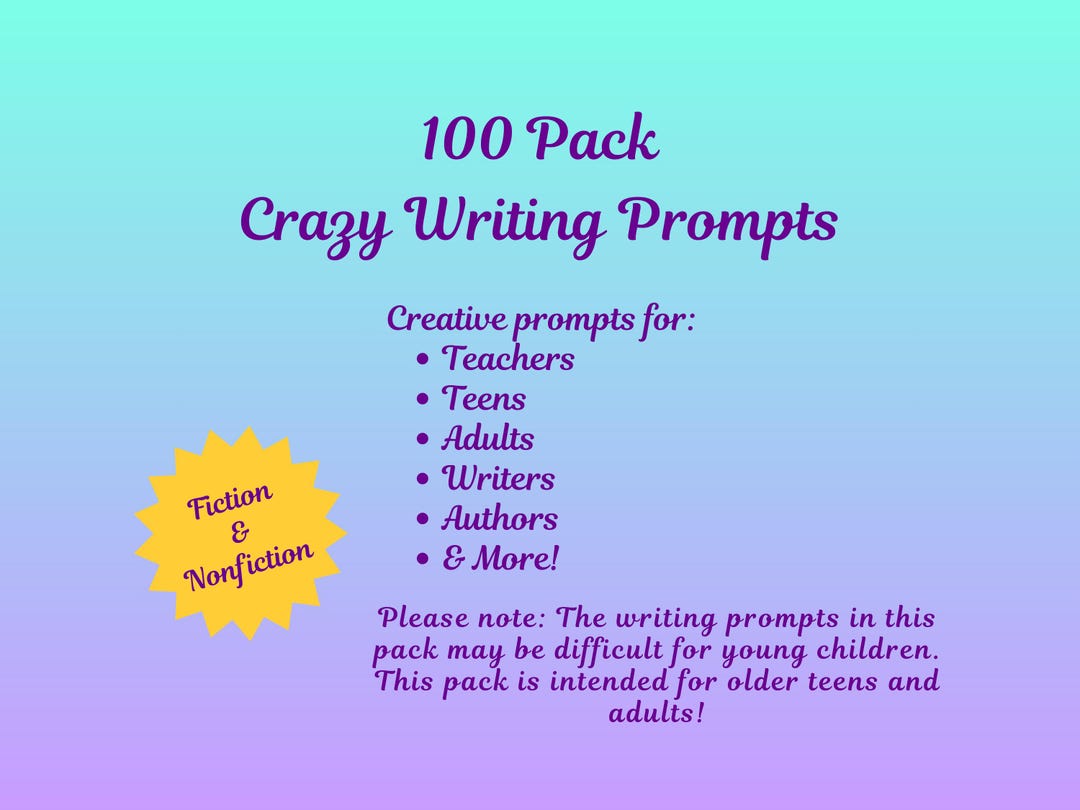 Writing Prompt Pack - Etsy