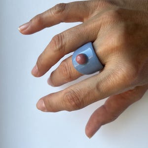18.2mm (8US )blue and Pink Tiny Ball Porcelain Ring - Etsy