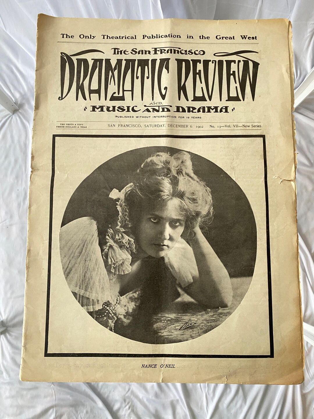 1902 San Francisco Dramatic Review Newspaper - Etsy