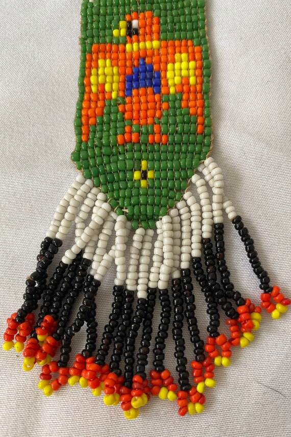 Vintage Southwestern Rainbow Seed Bead Thunderbird Indian Girl Vintage ...