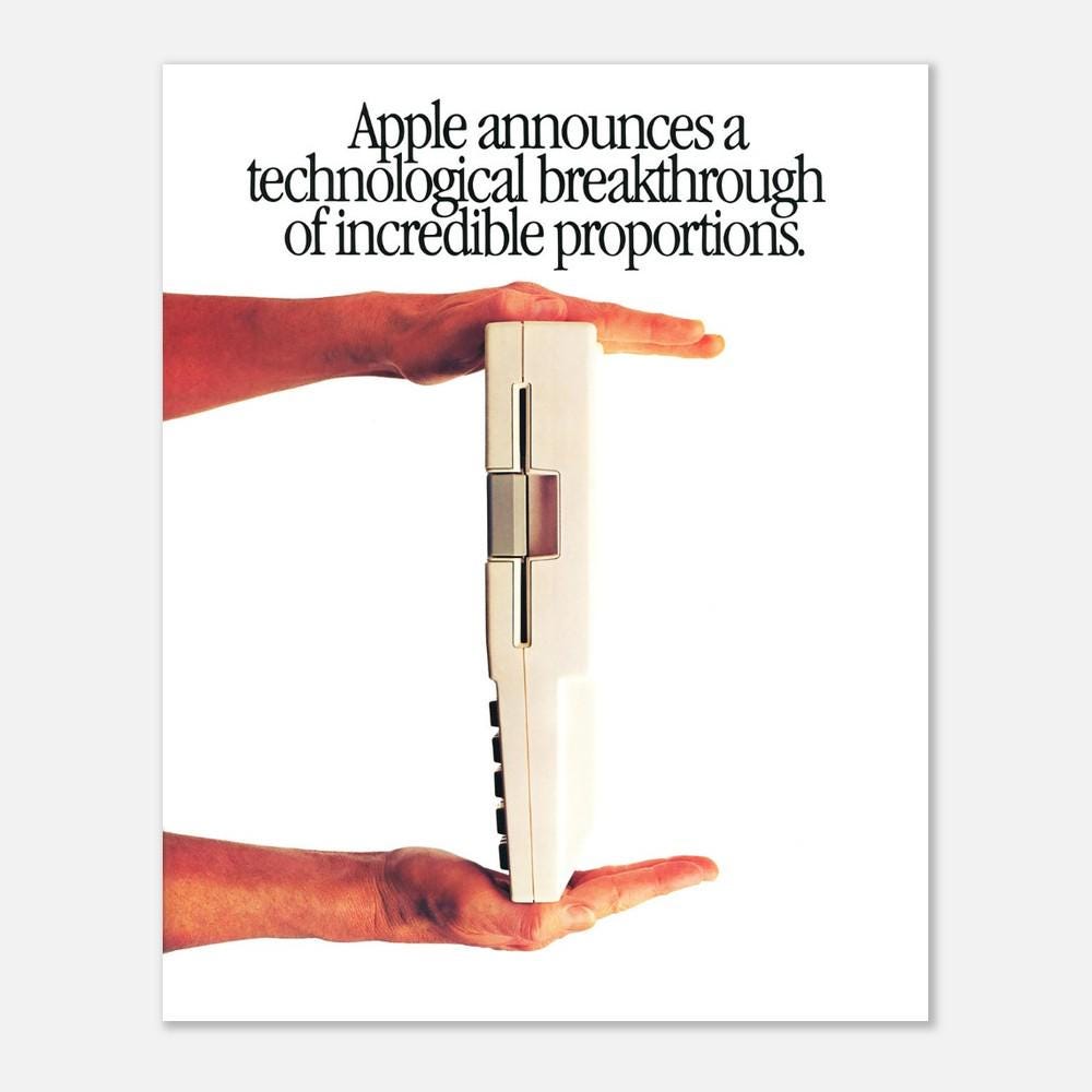 Apple 1984 apple Iic Vintage Poster, Advertising Magazine, 70s Style ...