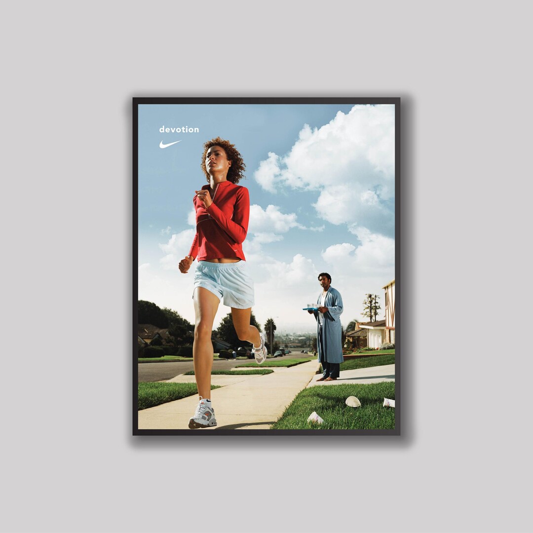 Nike 2004 devotion Advertising Poster, Running Motivation, 70s Style ...