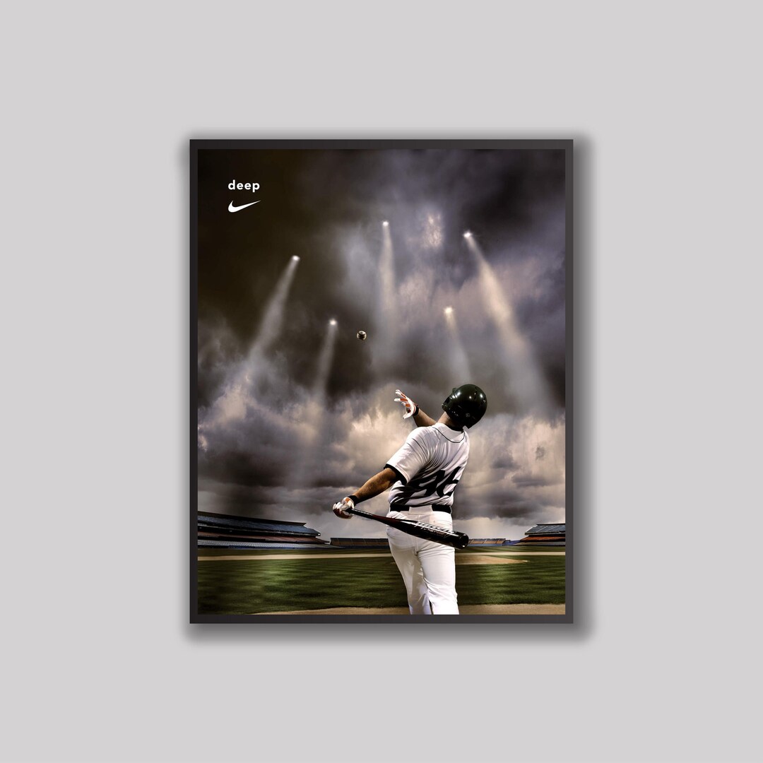 Nike 2004 deep Advertising Poster, Running Motivation, 70s Style Shoes ...