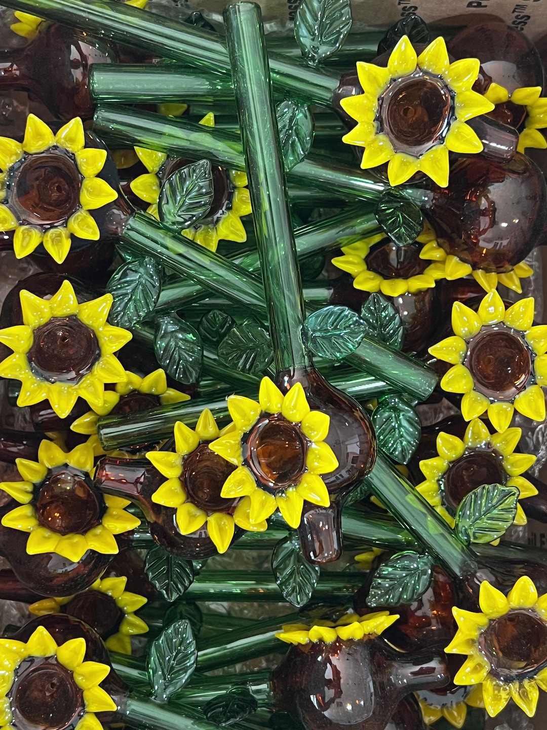 Sunflower Glass Pipe - Etsy