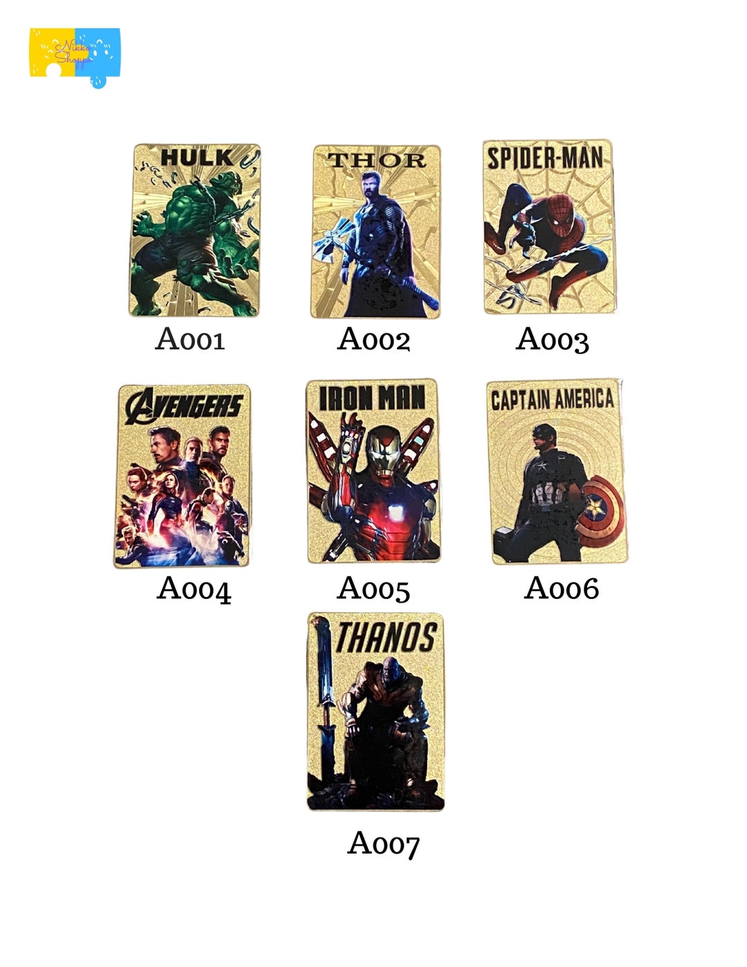 Avengers Custom Gold Plated Metal Cards - Etsy