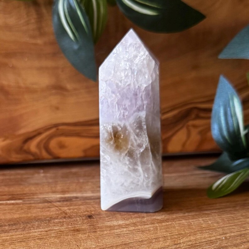Amethyst Citrine Agate Points With Golden Healer for Balance, Stability ...