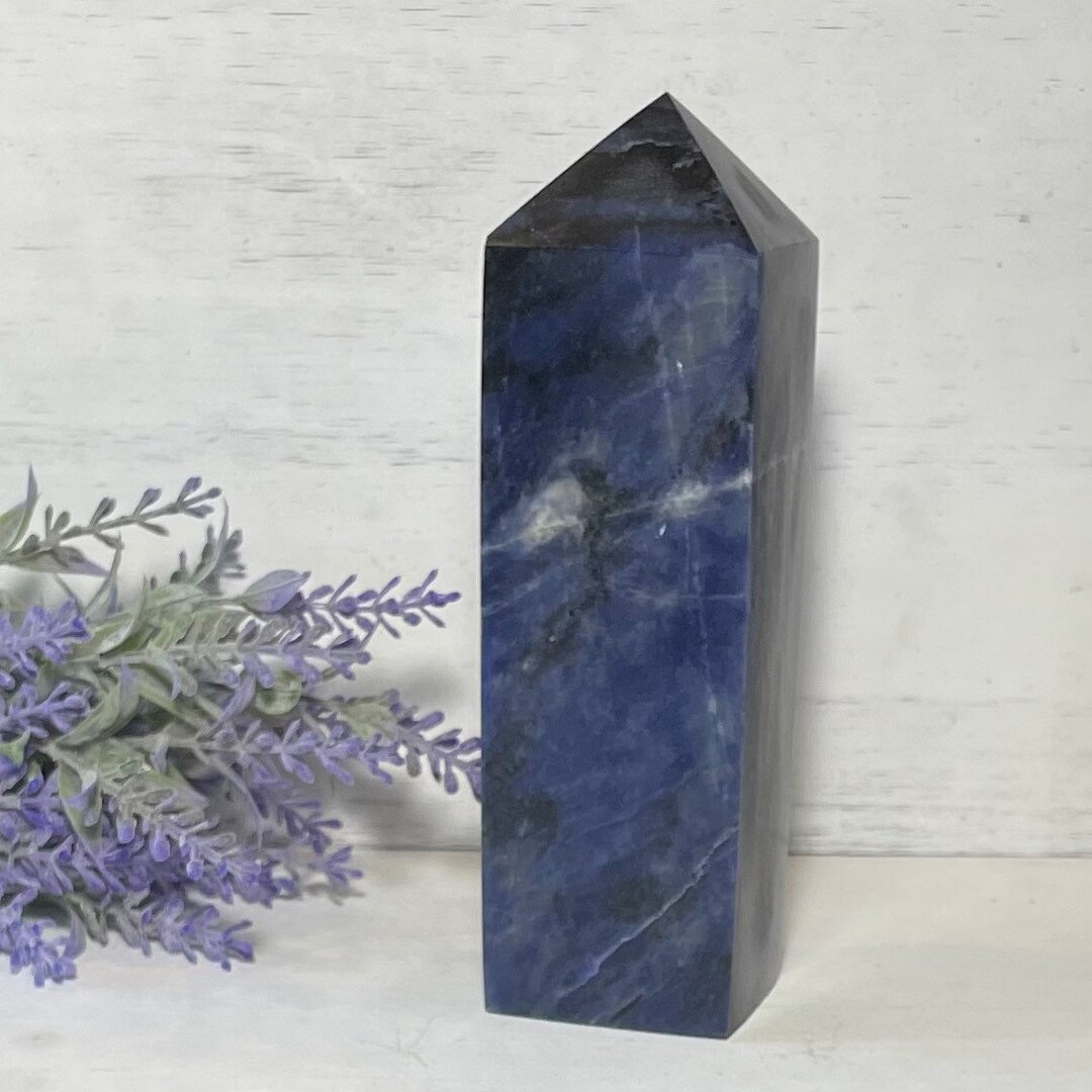 Matte Finish Sodalite Tower Calms and Stills the Mind, and Clears Old ...