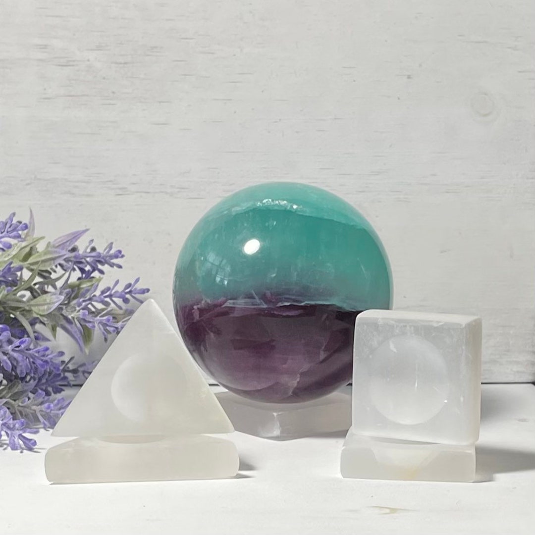 Selenite Sphere Stand Will Continuously Cleanse and Charge Your Spheres ...