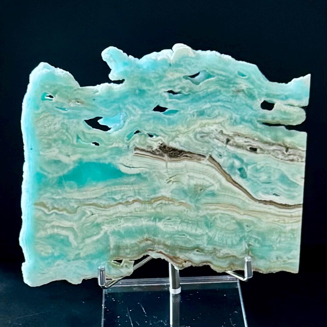 Hemimorphite Raw Edge Slab, Inner Strength & Soul Purpose - Etsy