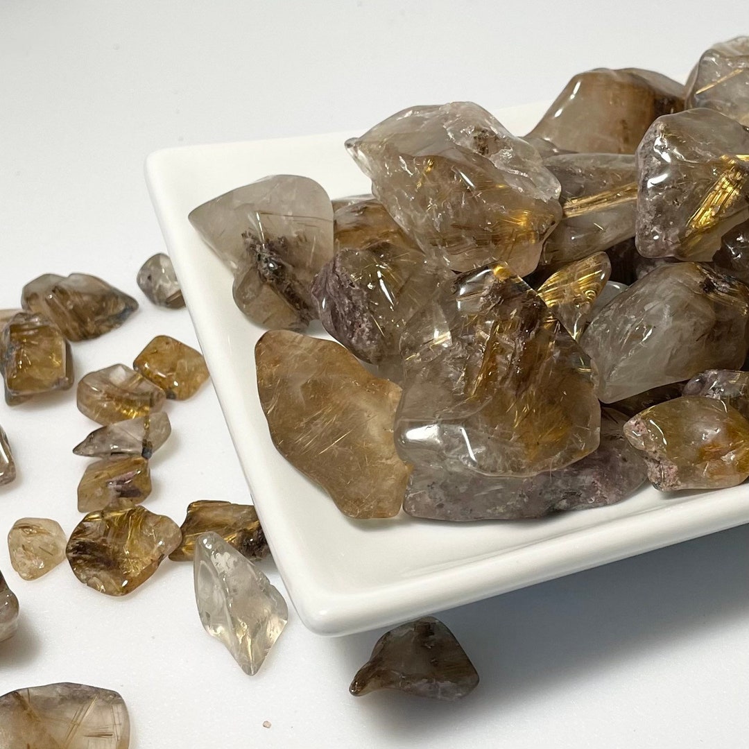 Tumbled Golden Rutilated Quartz: Natural Shape, Positive Energy - Etsy