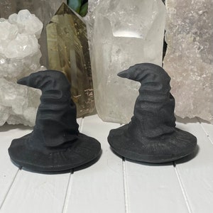Black Obsidian Sorting / Wizard / Witch Hat for Protection and ...