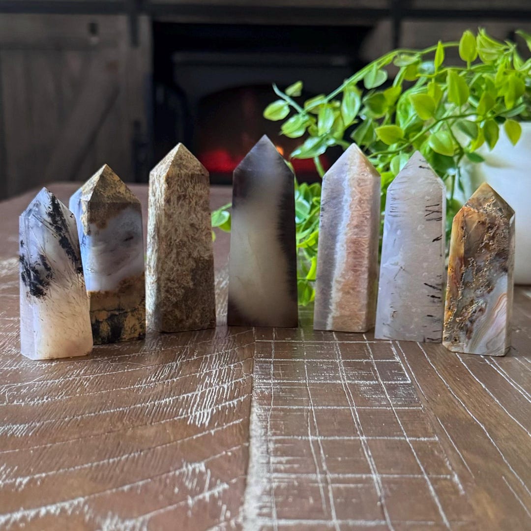 Palm Root Agate Points for Repelling Negativity, Harmonizing ...