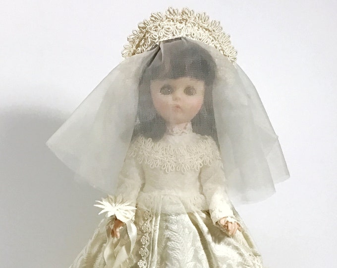 Vintage Vogue Miss Ginny Bride Doll - 15" Brunette Bride Doll, Ivory ...