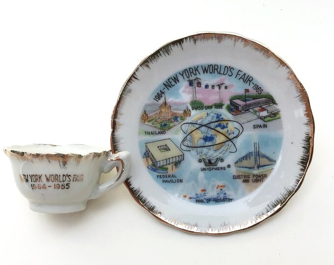 New York World's Fair 1965-65 Miniature Ceramic Teacup and Saucer Set ...