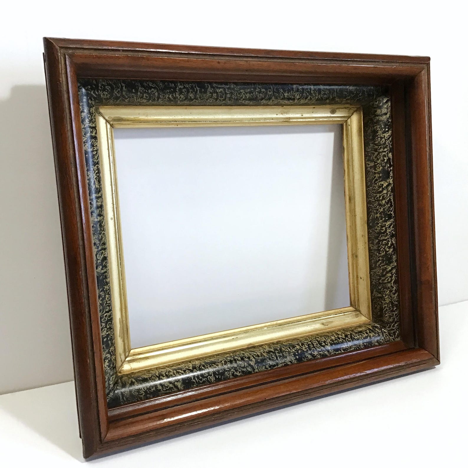 Late Victorian 8 X 10 Shadowbox Picture Frame 1800s Eastlake Style Wood ...