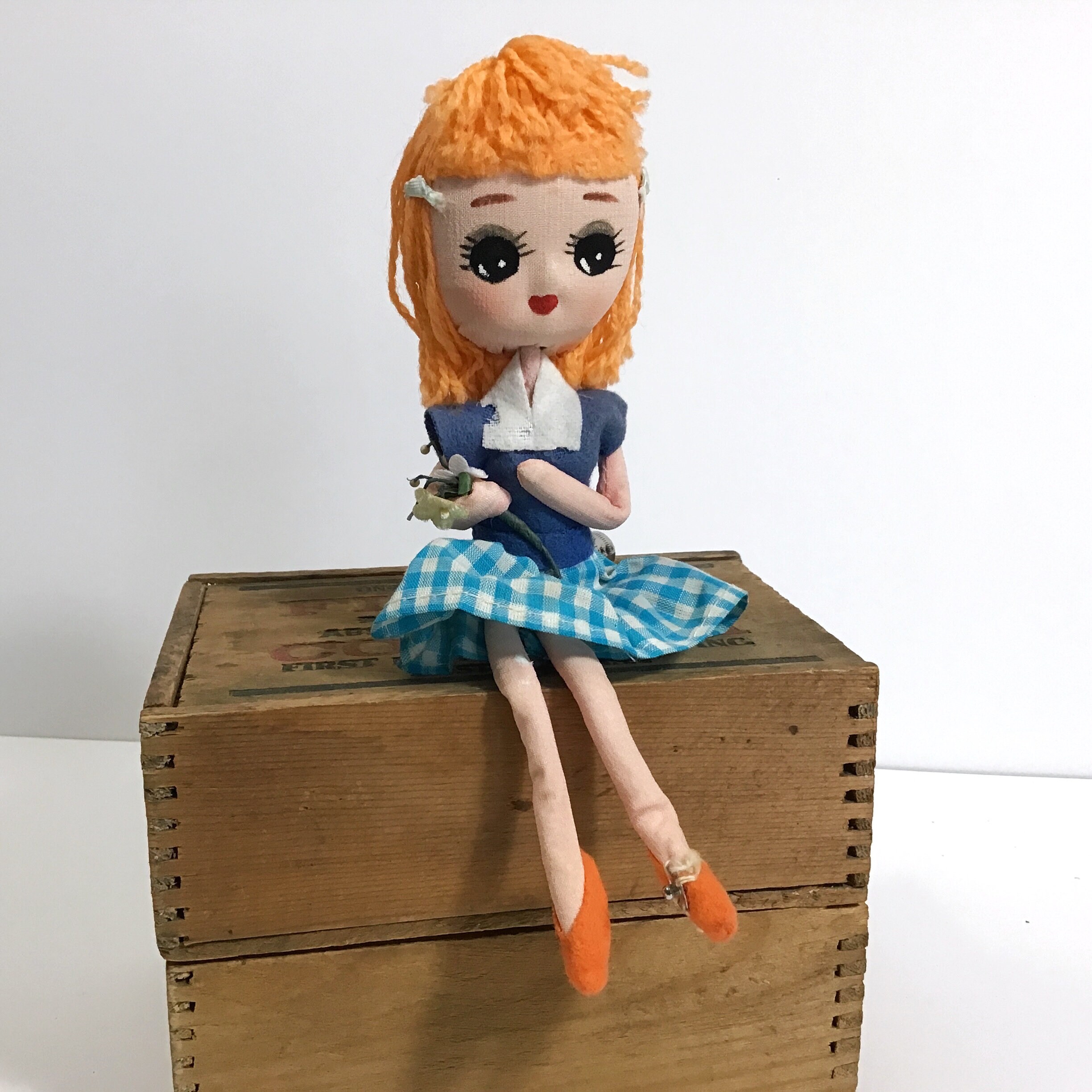 MCM Big Eyes Japanese Pose Doll 1960s Mod Stockinette Doll - Etsy