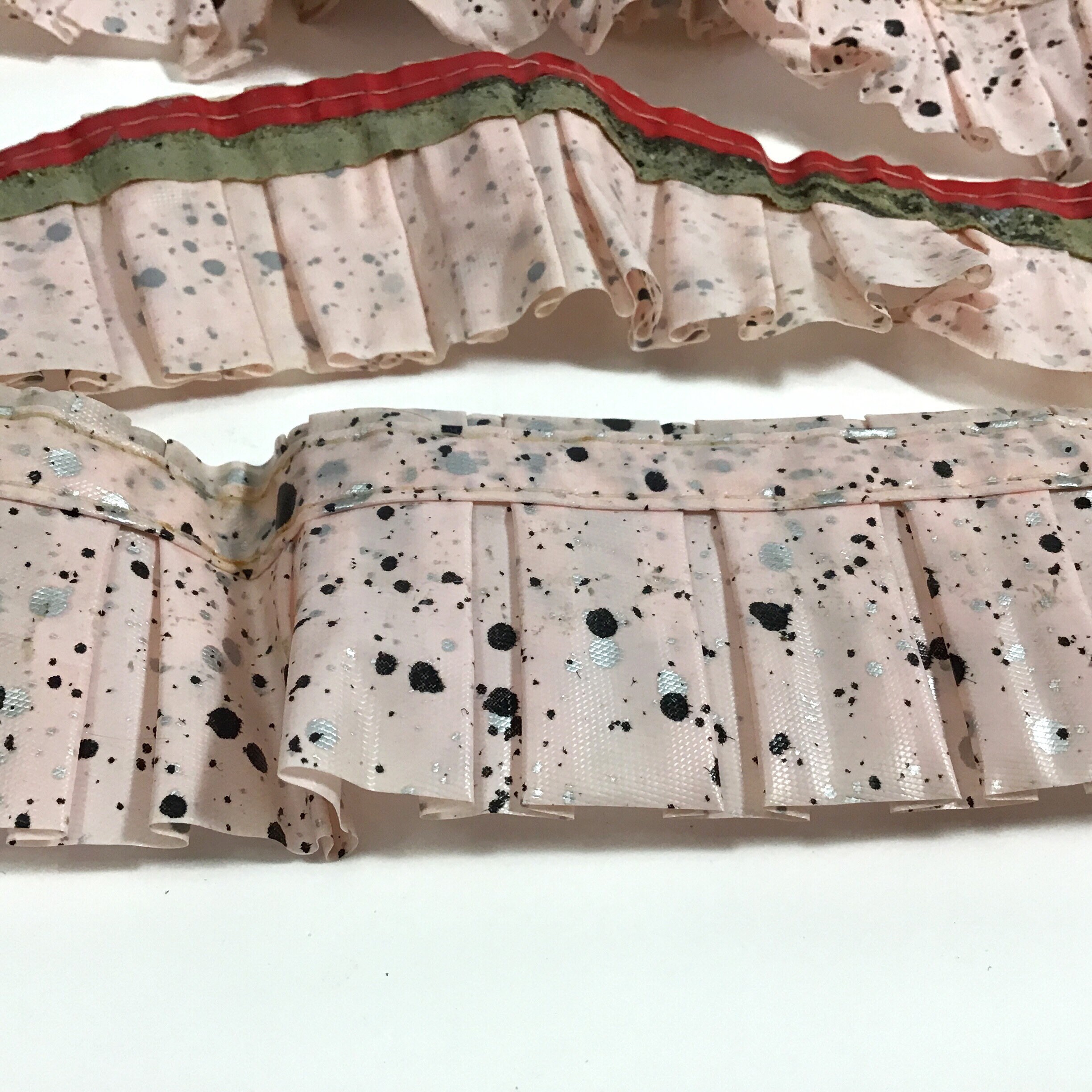 MCM Pink Plastic Shelf Edging Jackson Pollock Drip Painting Style ...