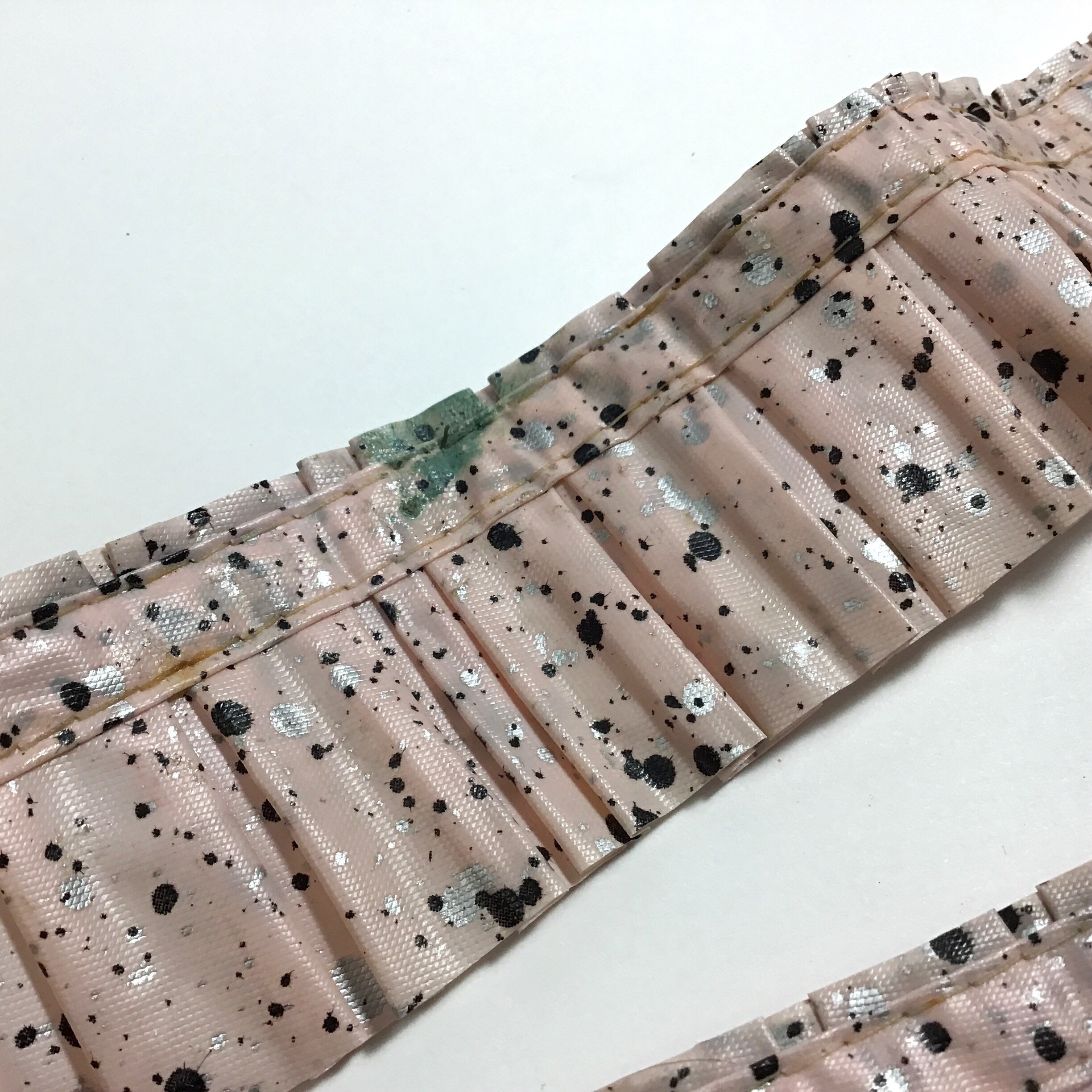 MCM Pink Plastic Shelf Edging Jackson Pollock Drip Painting Style ...