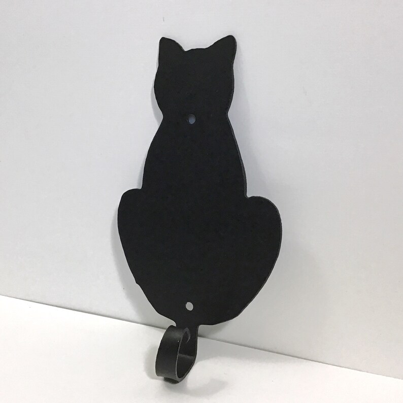 Vintage Black Cat Decorative Metal Wall or Door Hook Cat Hook for Keys, Coat, Kitchen, Bathroom ...