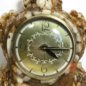 Mid Century Resin Vomit Clock, Working Electric Mantel Clock, Classic ...