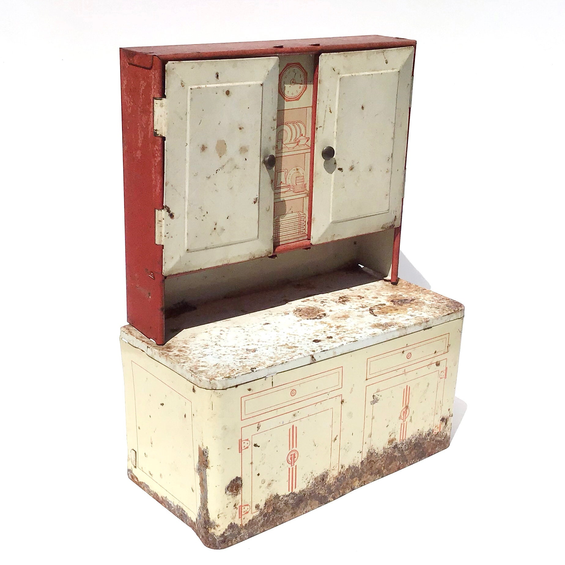 Vintage Wolverine Tin Litho Toy Kitchen Cabinet, 1950s Toys, Toy ...