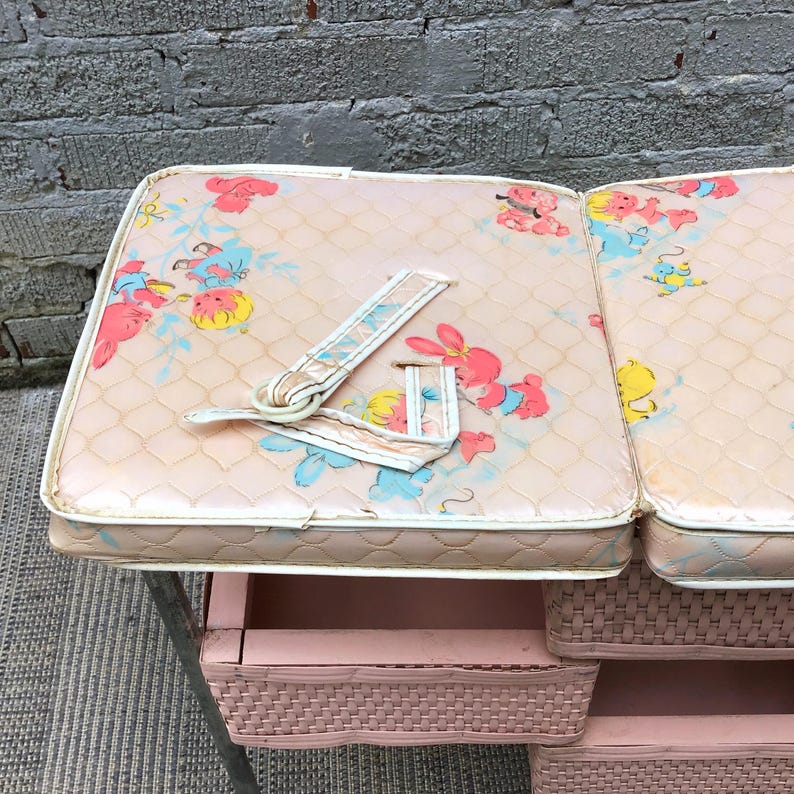Vintage Pink Doll Changing Table, the Berry Twins / Badger Basket Co ...