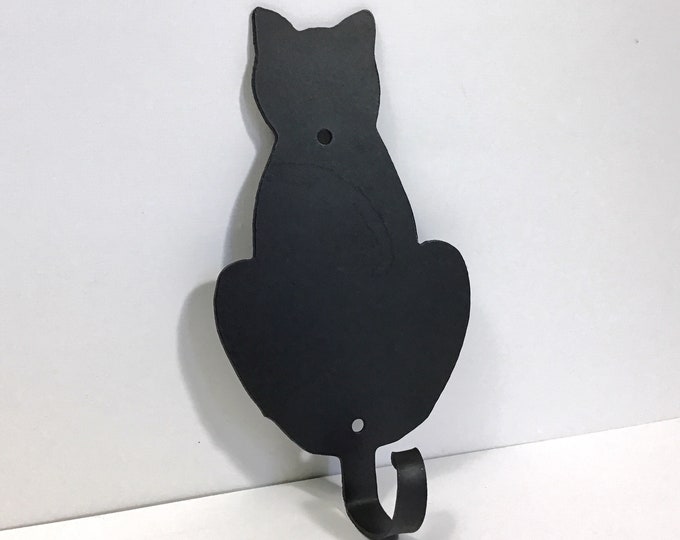 Vintage Black Cat Decorative Metal Wall or Door Hook - Cat Hook for ...