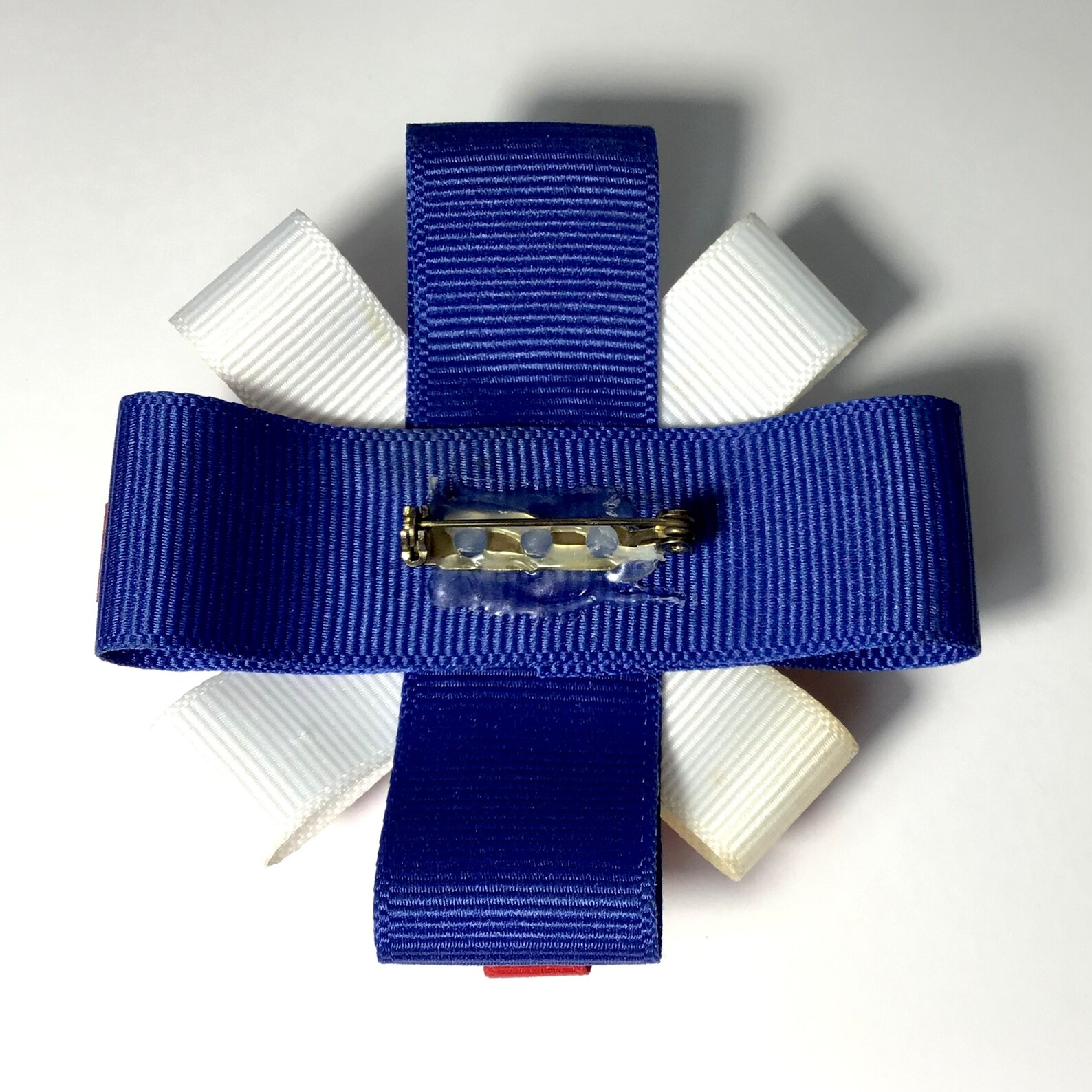 Vintage Red, White and Blue Ribbon Pin Handmade Patriotic Pin Brooch ...