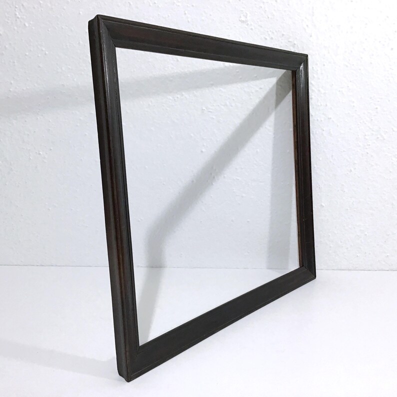 WWI Era Picture Frame - Antique Beveled Wood Frame W/ Original Dark ...