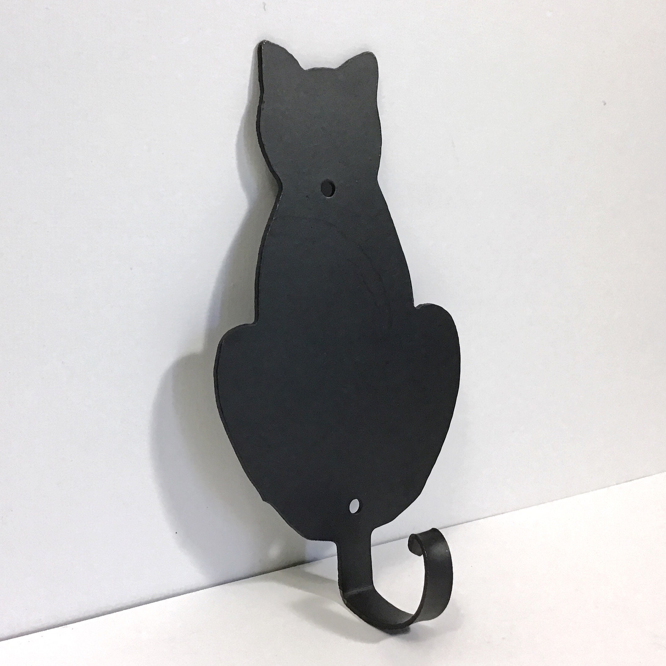 Vintage Black Cat Decorative Metal Wall or Door Hook Cat Hook for Keys ...