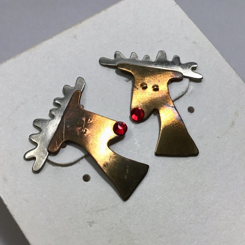 Vintage Rudolph the Red Nosed Reindeer Christmas Earrings Coldwater ...