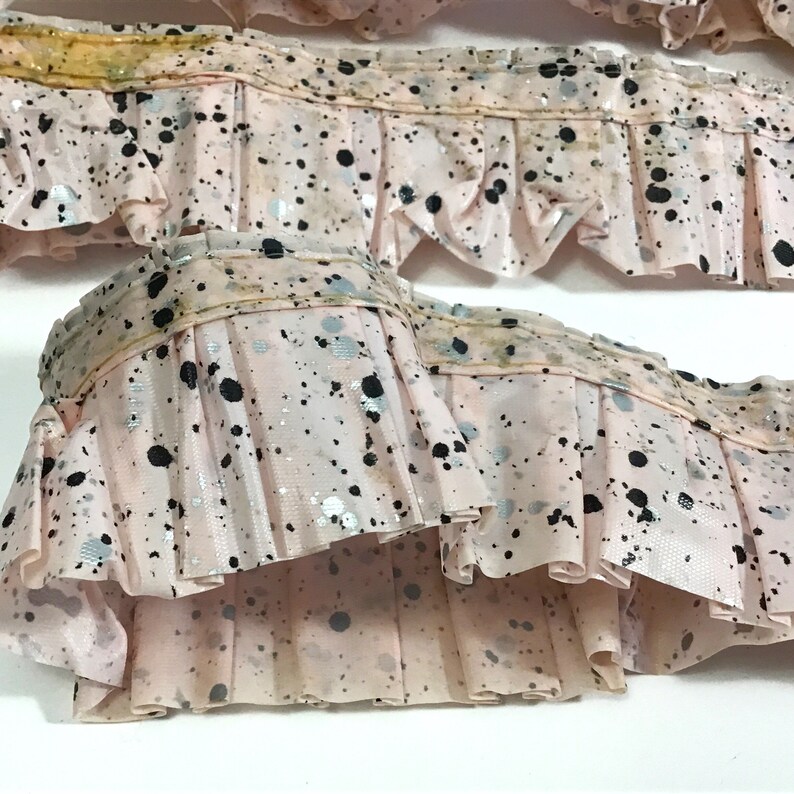 MCM Pink Plastic Shelf Edging Jackson Pollock Drip Painting Style ...