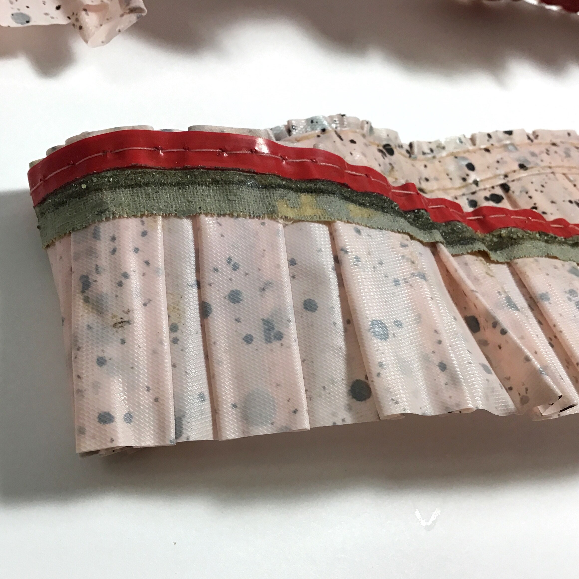 MCM Pink Plastic Shelf Edging Jackson Pollock Drip Painting Style ...