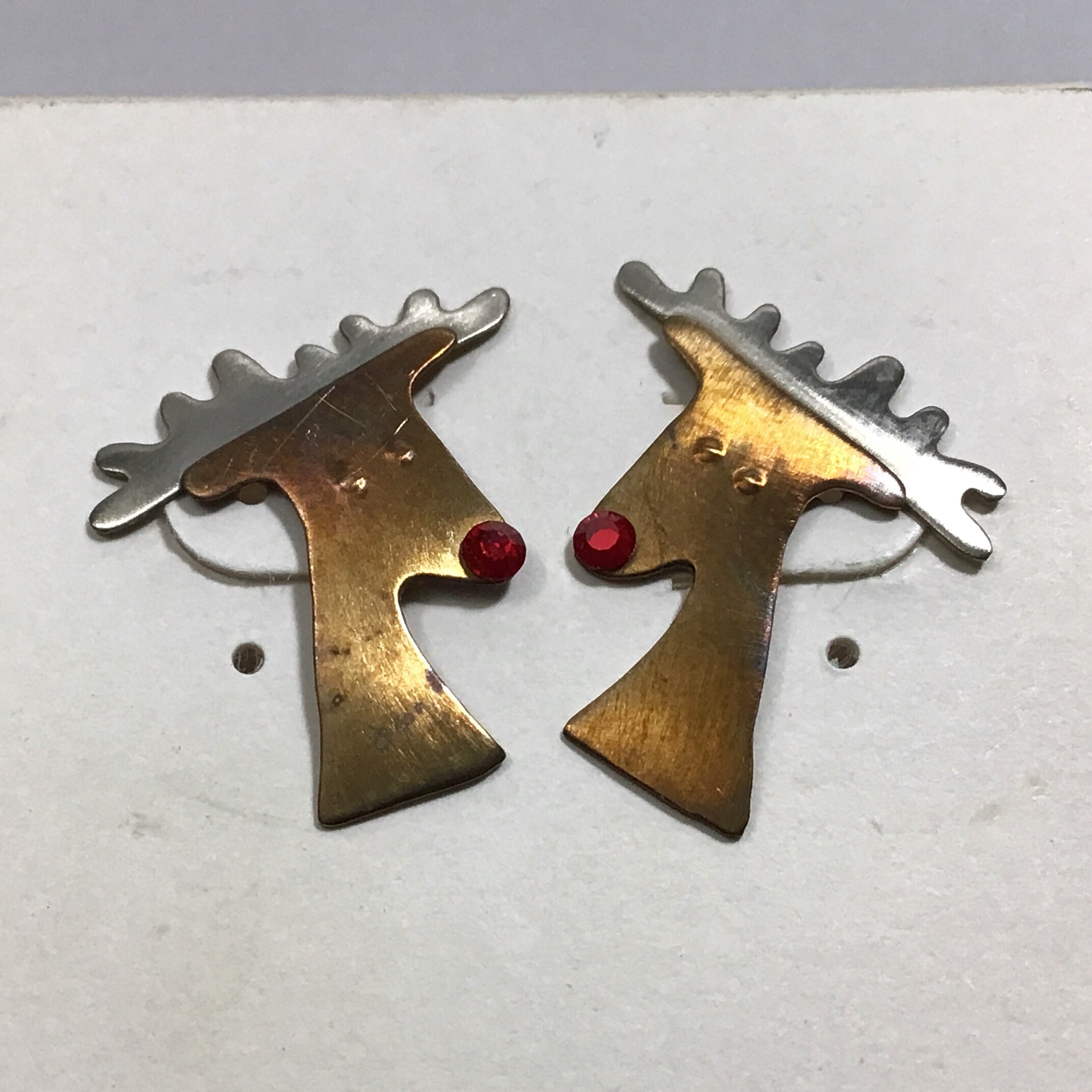 Vintage Rudolph the Red Nosed Reindeer Christmas Earrings Coldwater ...
