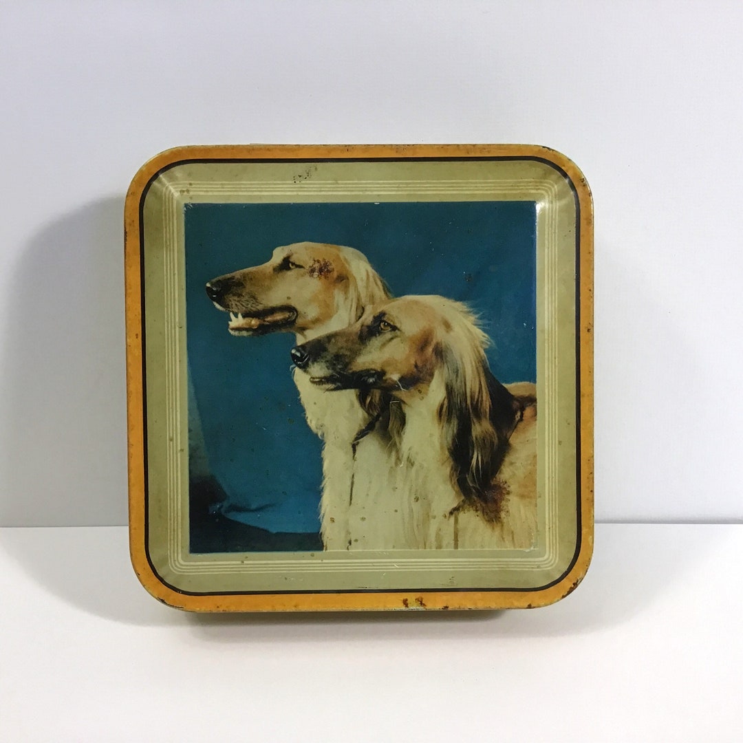 Vintage Dog Tin Edward Sharp & Sons England MCM Color Litho - Etsy