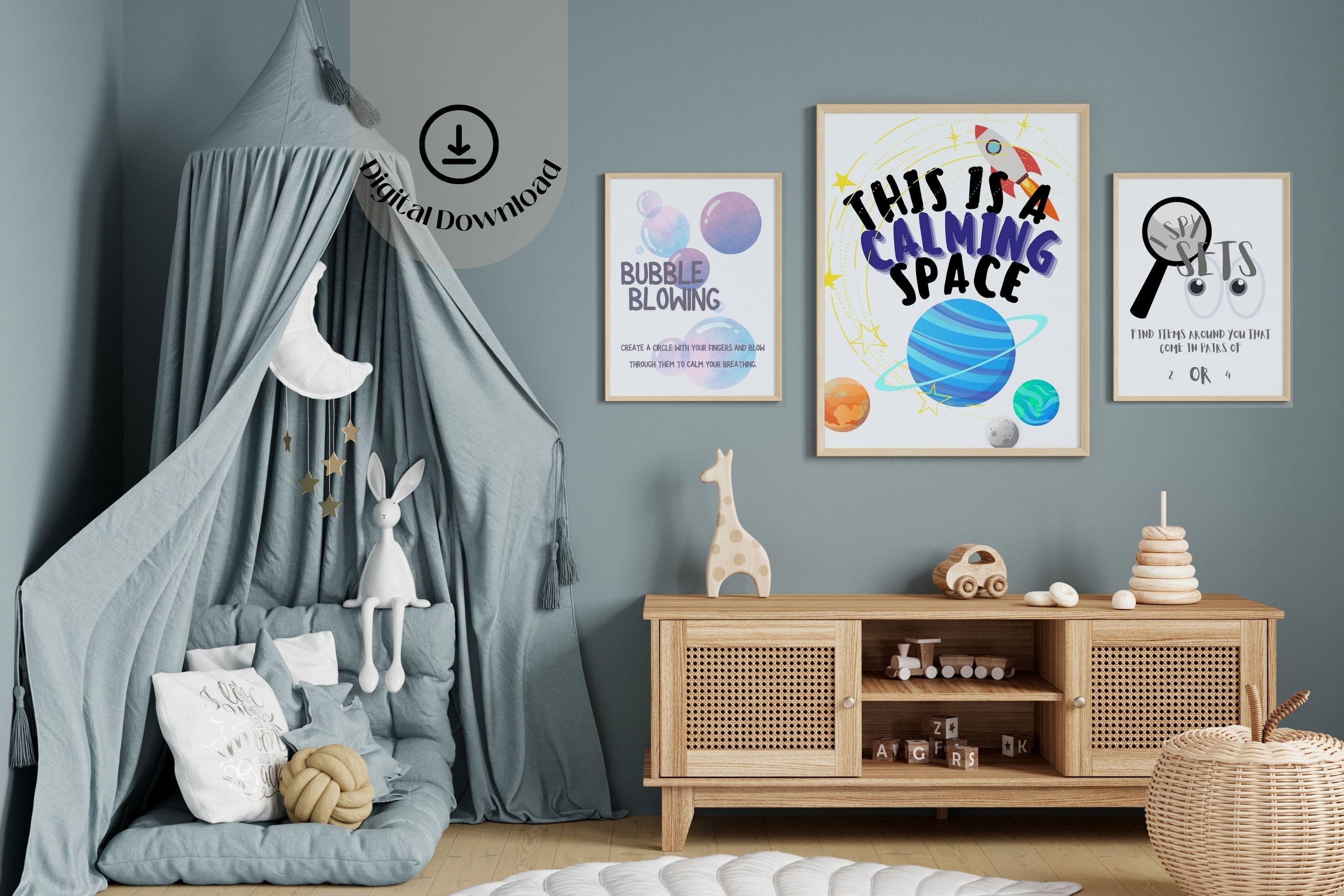 Calm Corner Classroom Bundle Calm Down Printable Decor Safe Space ...
