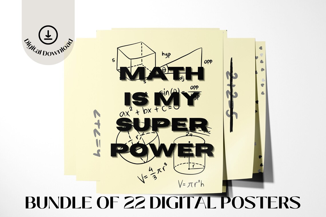 Math Bulletin Board Posters Math Classroom Decor Mathematics Classroom ...