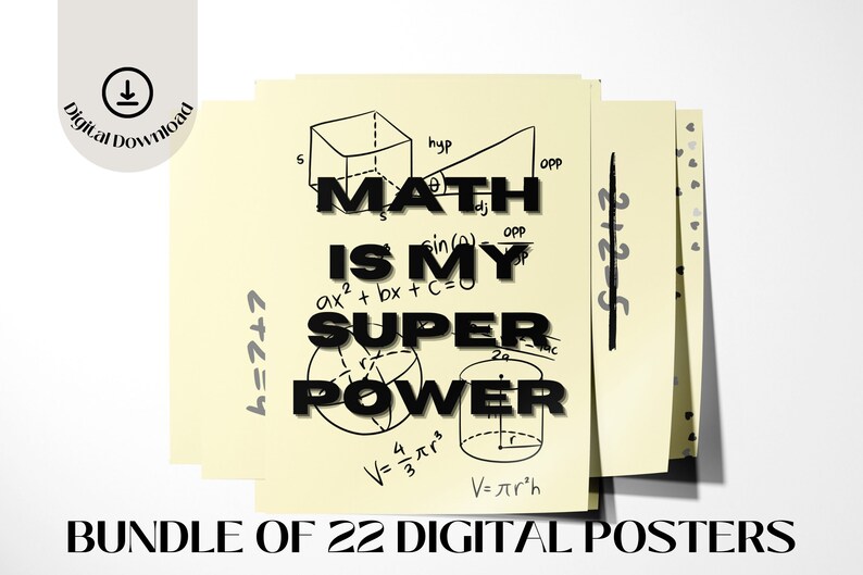 Math Bulletin Board Posters Math Classroom Decor Mathematics Classroom ...