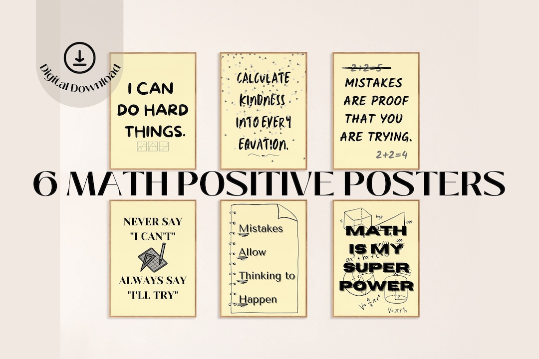 Math Classroom Posters Math Bulletin Board Posters Math Classroom Decor ...