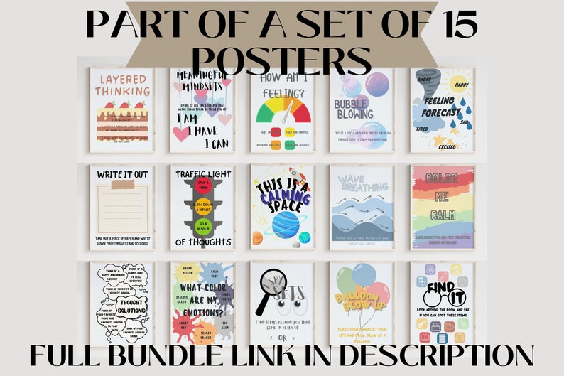 Feeling Poster Calm Corner Emotions Calming Down Corner Preschool ...