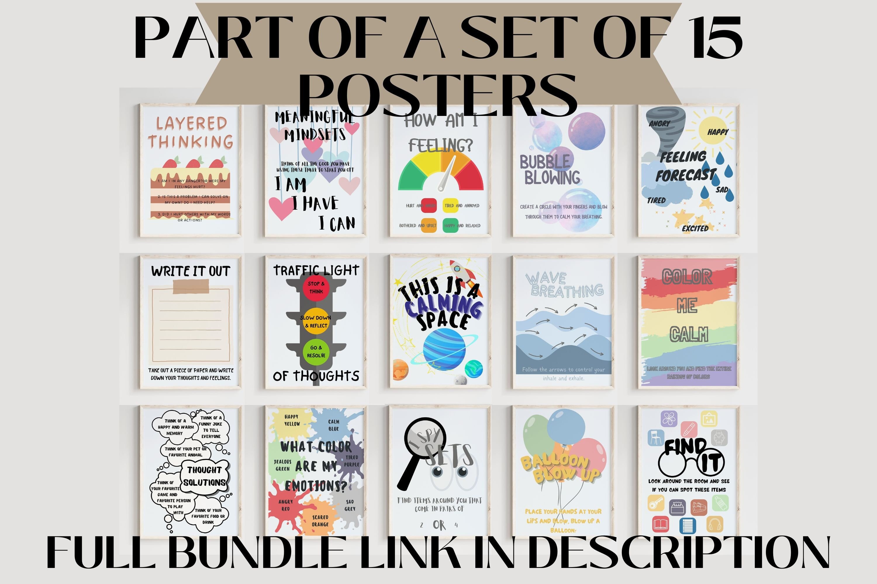 Feeling Poster Calm Corner Emotions Calming Down Corner Preschool ...