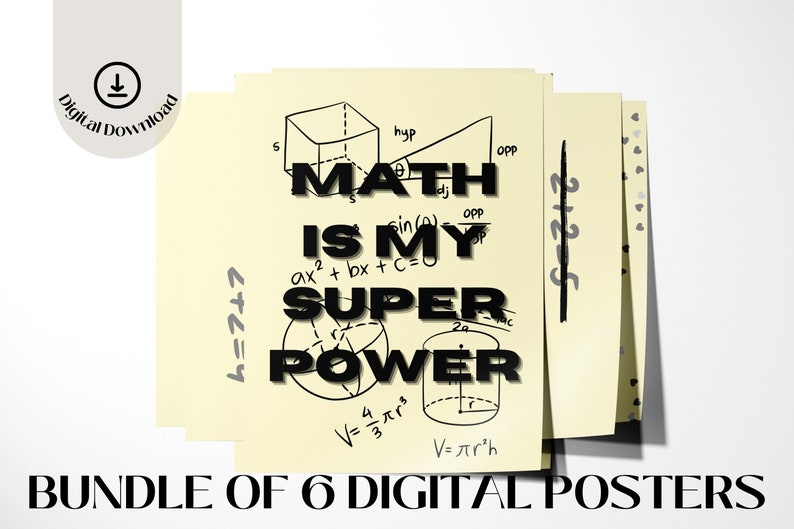 Math Classroom Posters Math Bulletin Board Posters Math Classroom Decor ...