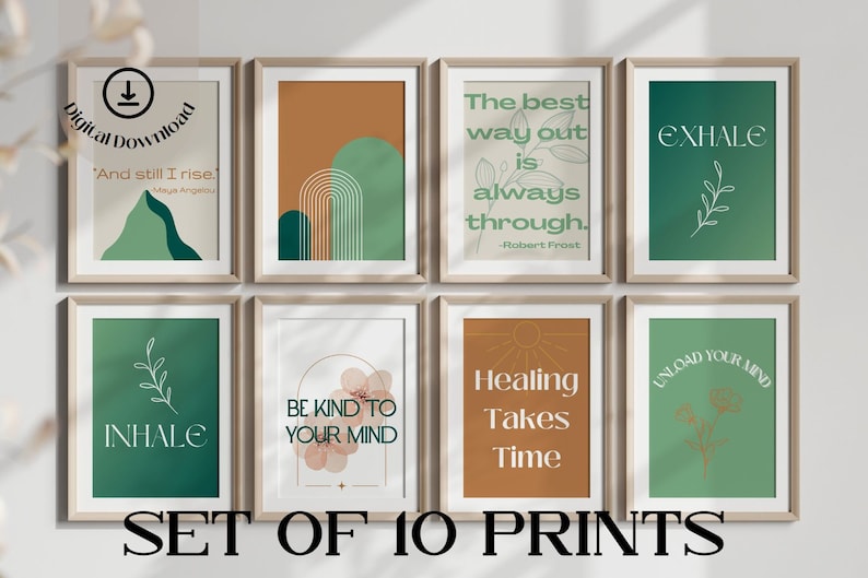 Therapist Office Decor Counseling Office Healing Art Posters ...