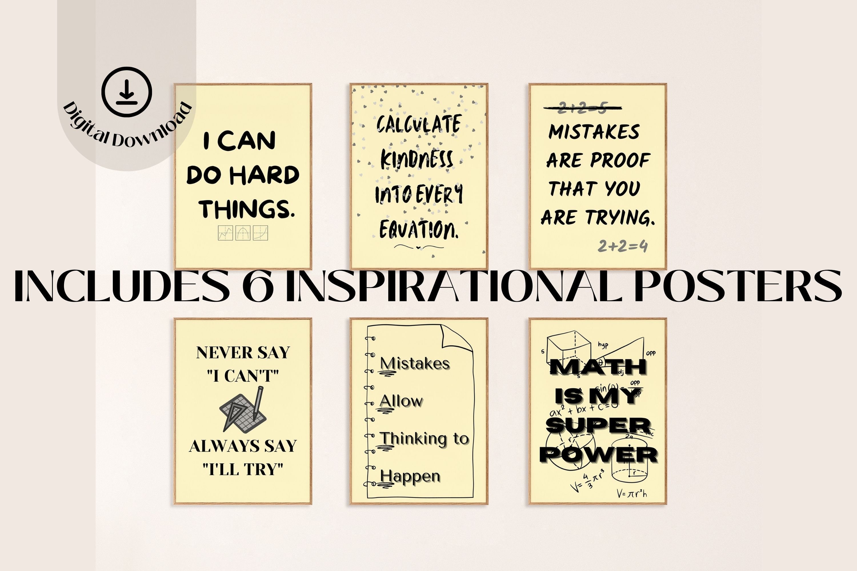 Math Bulletin Board Posters Math Classroom Decor Mathematics Classroom ...