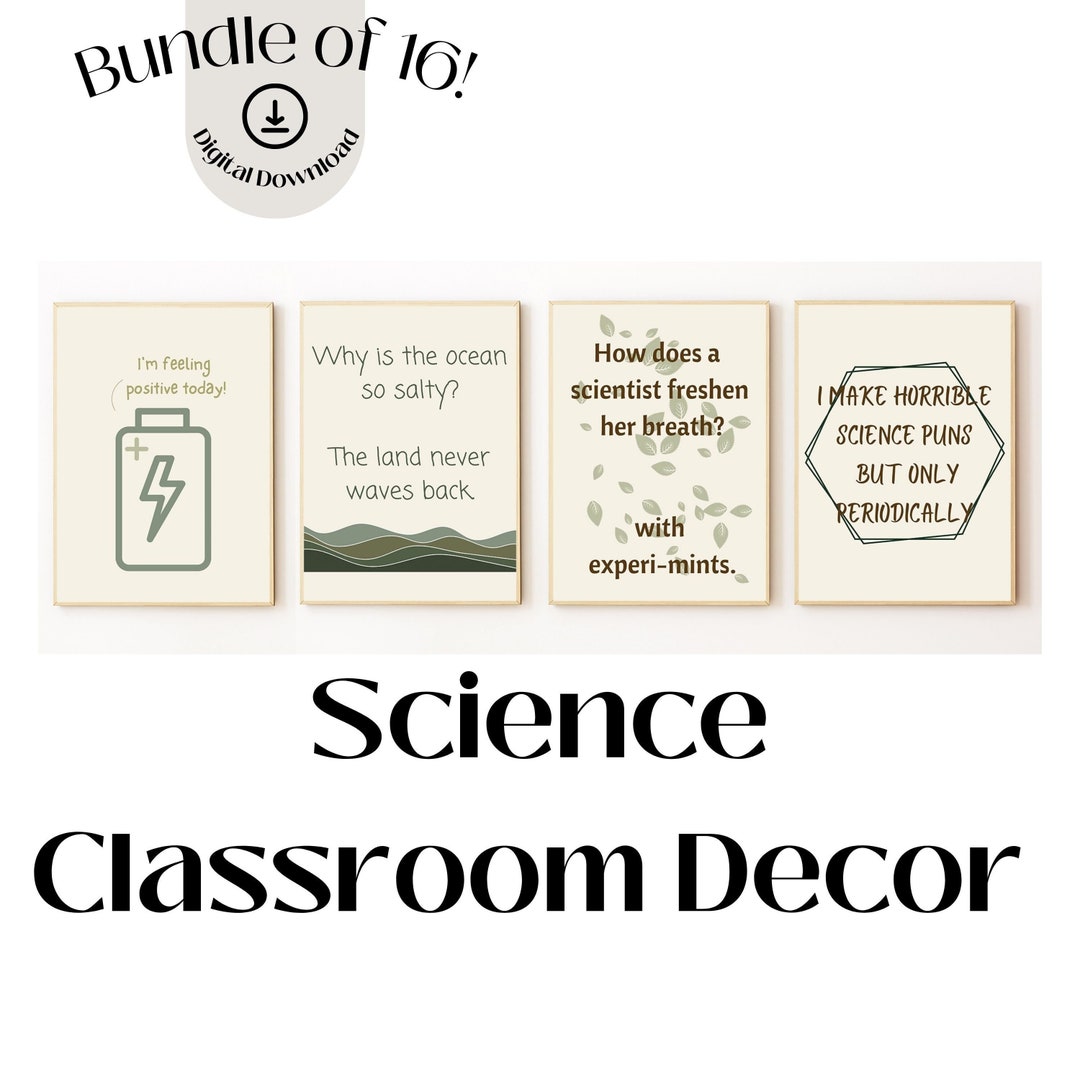 Chemistry Science Bulletin Board Classroom Decor Biology Poster Earth ...