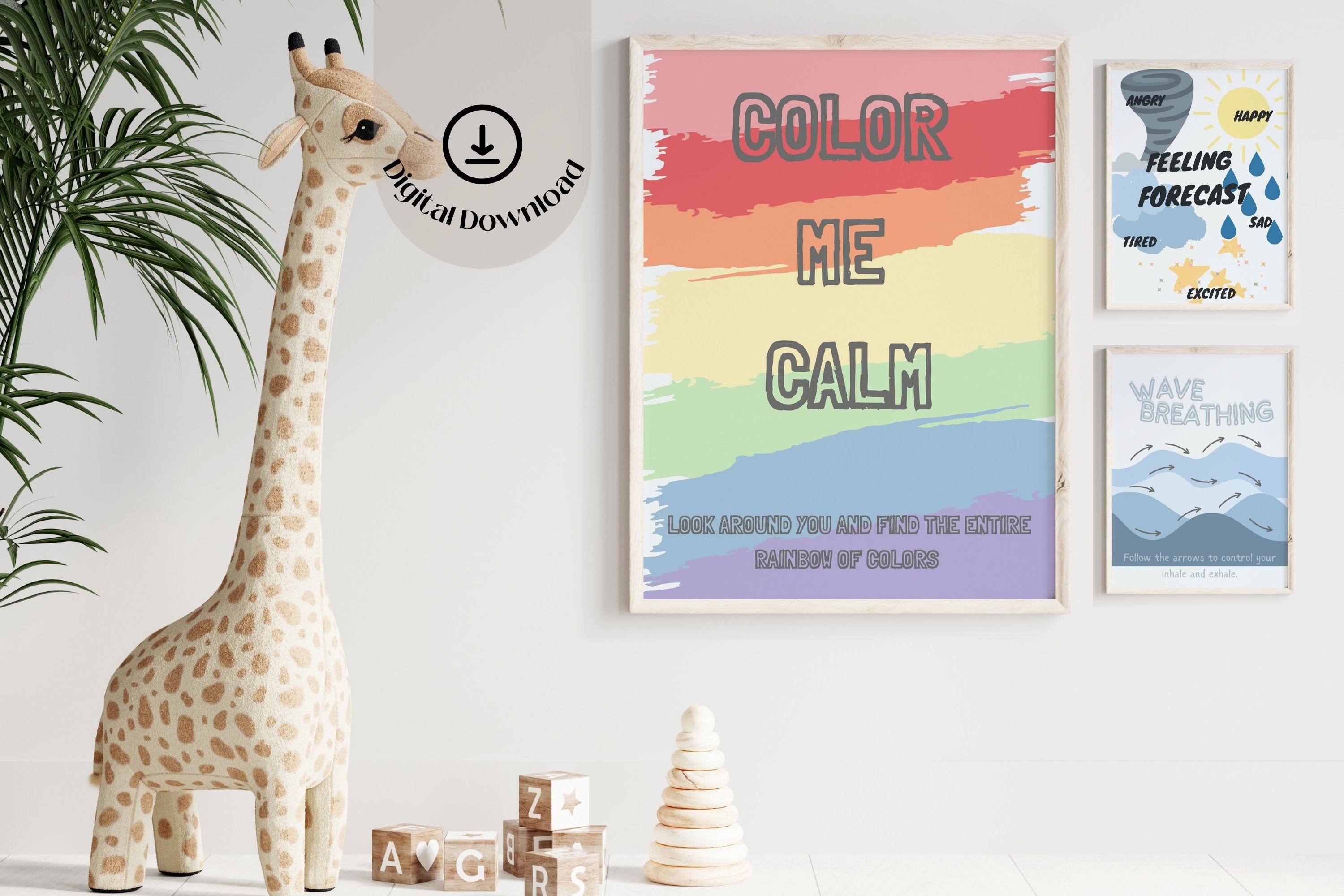 Calm Corner Classroom Bundle Calm Down Printable Decor Safe Space ...