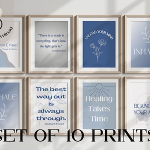 Therapist Office Decor Printable Art Poster, Healing Takes Time Quote ...