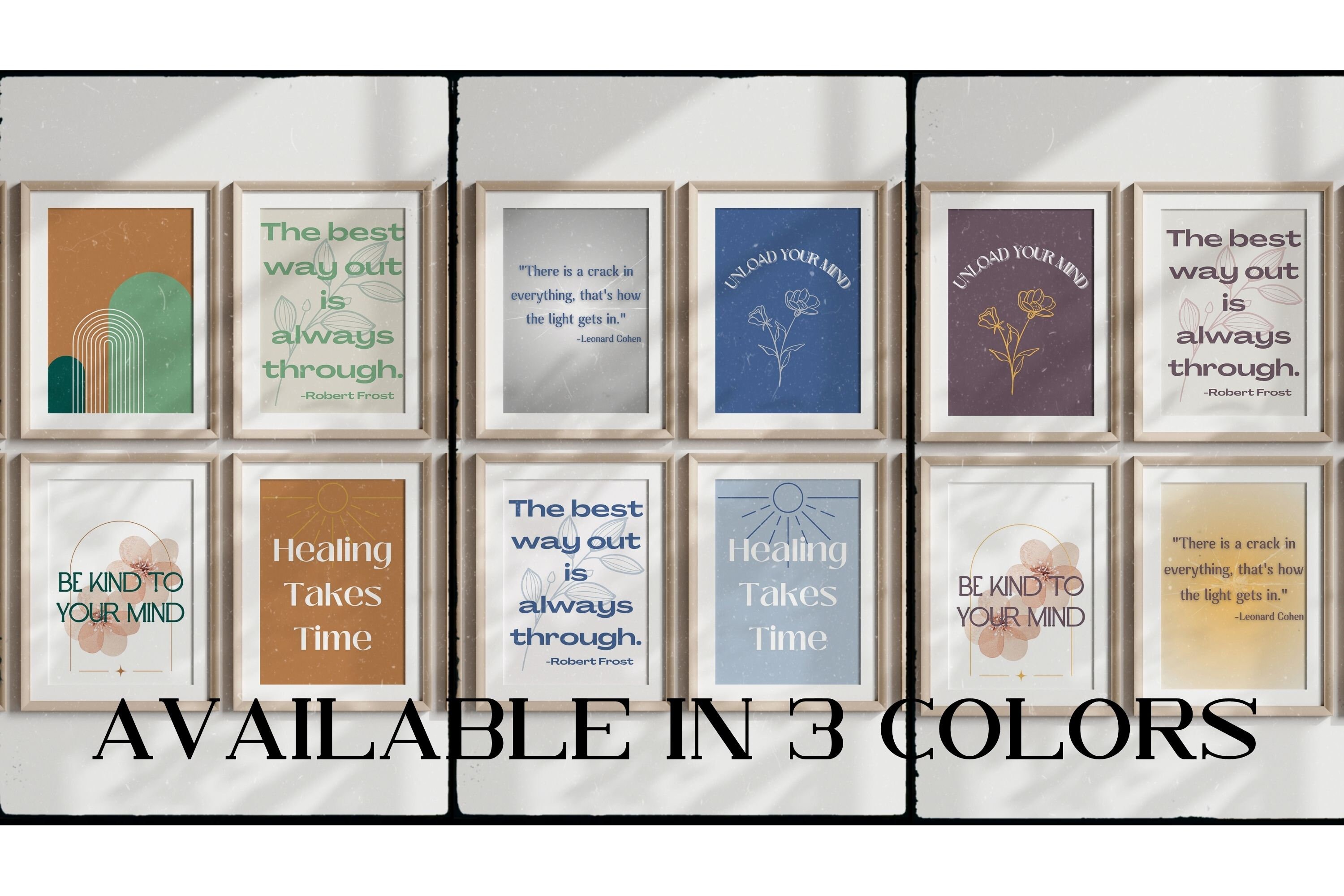 Therapist Office Decor Counseling Office Healing Art Posters ...