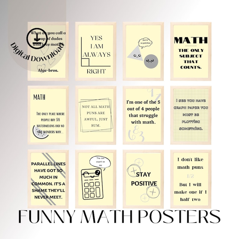 Math Bulletin Board Posters Math Classroom Decor Mathematics Classroom ...