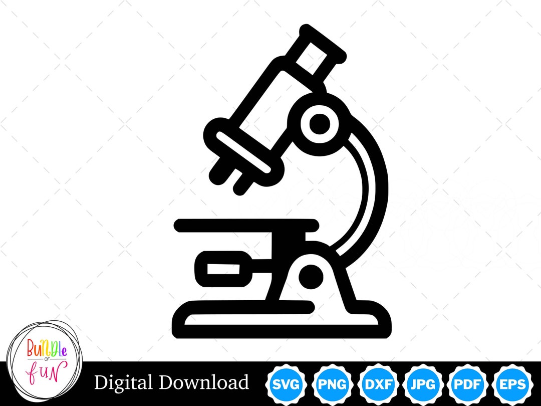 Microscope Silhouette Vector Image With SVG, Eps, Pdf, Png, Pdf, and ...